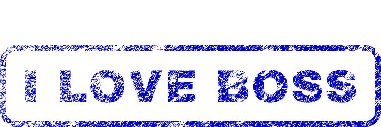 I love the boss rubber stamp Royalty Free Vector Image