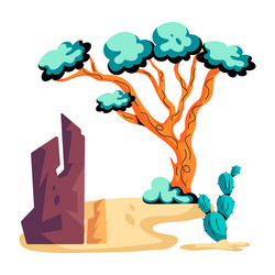 Joshua plant Royalty Free Vector Image - VectorStock