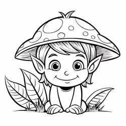 Fairy tale line art for coloring book Royalty Free Vector
