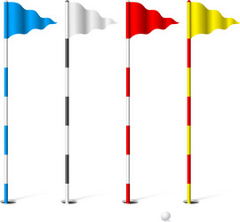 Golf flags realistic Royalty Free Vector Image