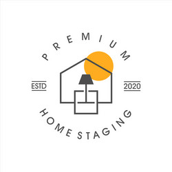 Realtor and home staging luxury logo design Vector Image