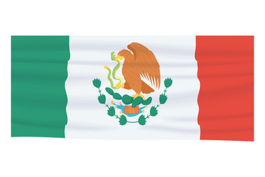 Mexican flag waving Royalty Free Vector Image - VectorStock