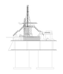 Oil Rig Blueprint Vector Images (over 180)