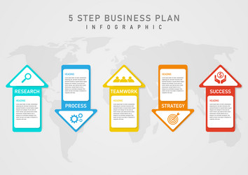 5 step business plan022 Royalty Free Vector Image