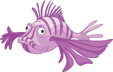 Cartoon character fish Royalty Free Vector Image