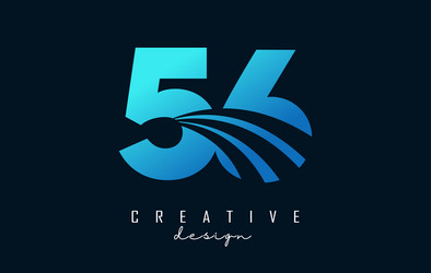 Colorful creative number 5 logo with leading Vector Image