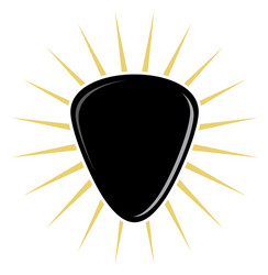Guitar pick shape icon plectrum sign tringle Vector Image