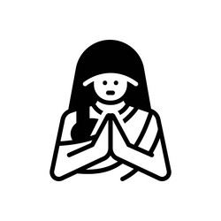 Indian Lady Namaste Vector Images (39)