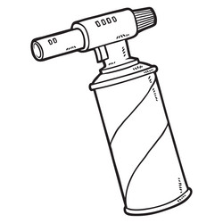 Cartoon culinary blow torch butane Royalty Free Vector Image