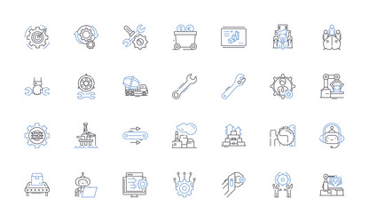 Consignment line icons collection secondhand Vector Image