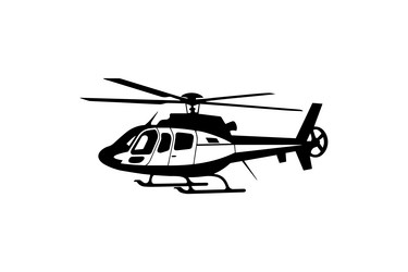 Helicopter company logo icon silhouette Royalty Free Vector
