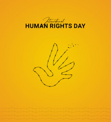 10 december human rights day barbed wire Vector Image