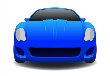 Passenger car front view fast outline Royalty Free Vector