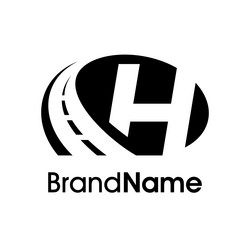 Modern initial a road logo Royalty Free Vector Image