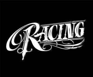 Racing vintage style in flat style for print Vector Image