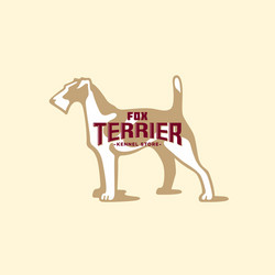Fox terrier logo Royalty Free Vector Image - VectorStock