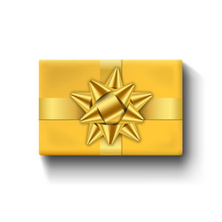 Gift box top view isolated template Royalty Free Vector