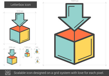 Letterbox line icon Royalty Free Vector Image - VectorStock