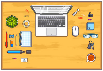 Office Desk Top View Vector Images (over 4,600)