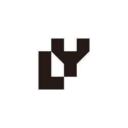 Letter ly square geometric symbol simple logo Vector Image