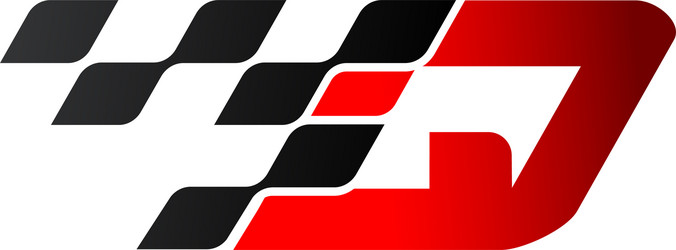 Letter k with racing flag logo Royalty Free Vector Image