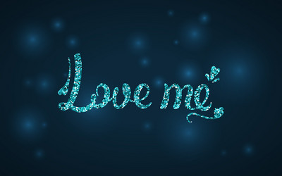 Love me calligraphy Royalty Free Vector Image - VectorStock