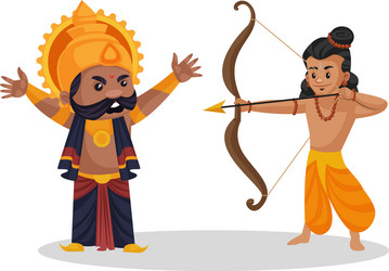 Ravana cartoon character Royalty Free Vector Image