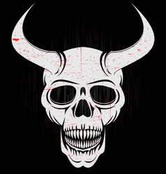 White devil skulls Royalty Free Vector Image - VectorStock