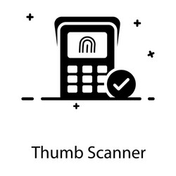 Thumb scanning Royalty Free Vector Image - VectorStock