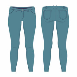 Mens dark blue jeans Royalty Free Vector Image