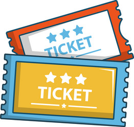 Circus tickets icon cartoon style Royalty Free Vector Image