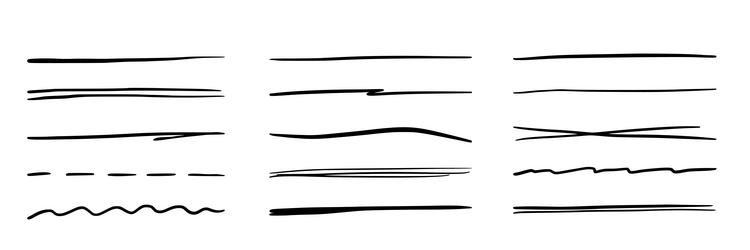 Line highlight brush text emphasis underline Vector Image