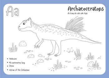 Coloring cards with dinosaurs and alphabet Vector Image