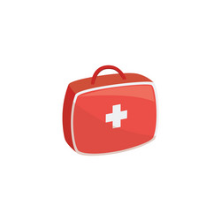 Medical doctor first aid kit case flat cartoon Vector Image