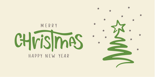 Banner with christmas tree Royalty Free Vector Image