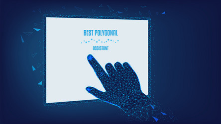 Hand is touching analysis concept Royalty Free Vector Image
