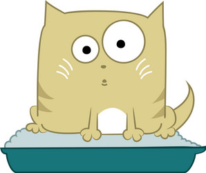 Cat goes in toilet Royalty Free Vector Image - VectorStock