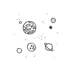 Solar System Silhouette Tattoo