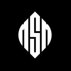 Msm logo letter design Royalty Free Vector Image