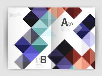 Square annual report brochure a4 print template Vector Image