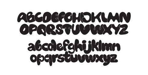 Bubble Letters Graffiti Font Vector Images (over 820)