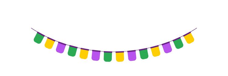 Multicolor triangular bright paper garlands flags Vector Image