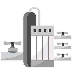Gas processing plant Royalty Free Vector Image