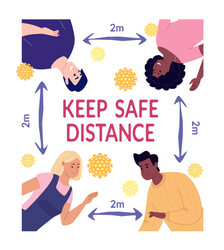 Keep safe distance Royalty Free Vector Image - VectorStock