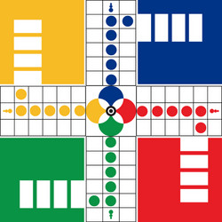 Ludo board art design Royalty Free Vector Image