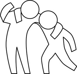 Person helping someone Royalty Free Vector Image