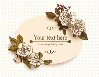 Vintage background victorian hand drawn rose Vector Image