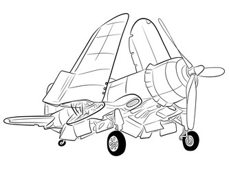 Ww2 plane Royalty Free Vector Image - VectorStock