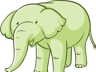 Cute cartoon elephant posing Royalty Free Vector Image