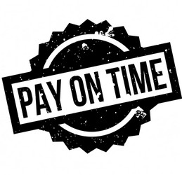 Pay on time rubber stamp Royalty Free Vector Image
